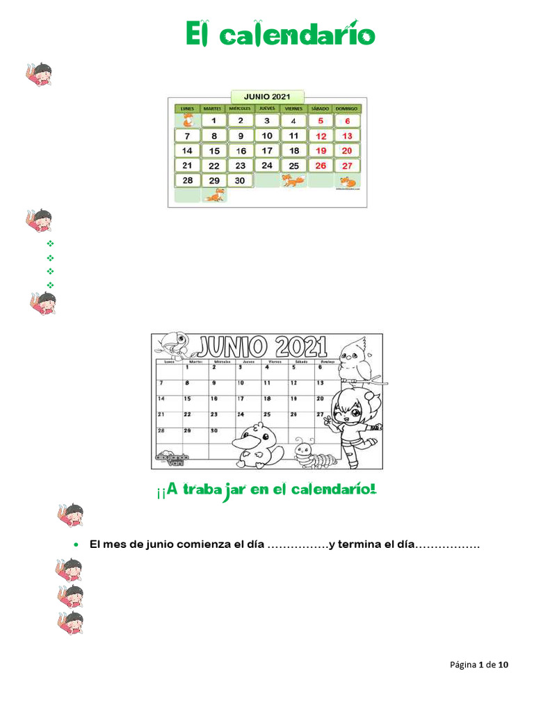 Actividades Interactivas con el Calendario | PDF | Cumpleaños