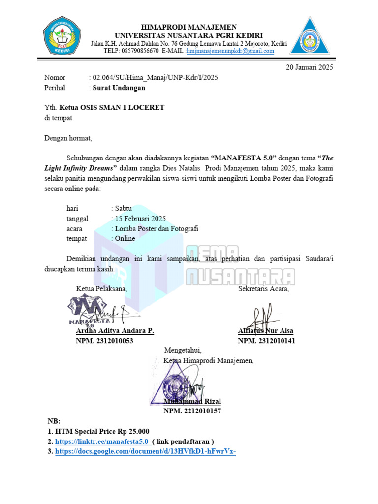 Undangan Lomba Poster Online | PDF