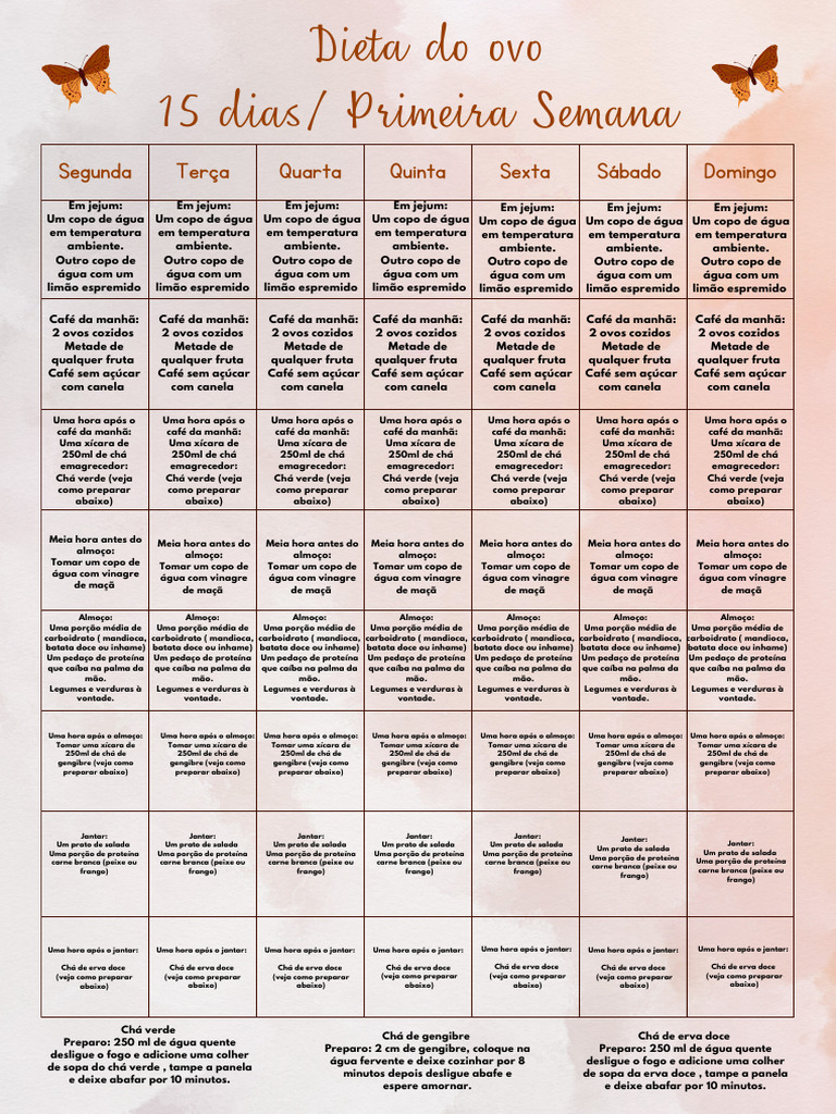 Cronograma de Estudos Planner Minimalista Rosa A4 - 20240704 - 205413 - 0000 | PDF | Chá | Alimentos
