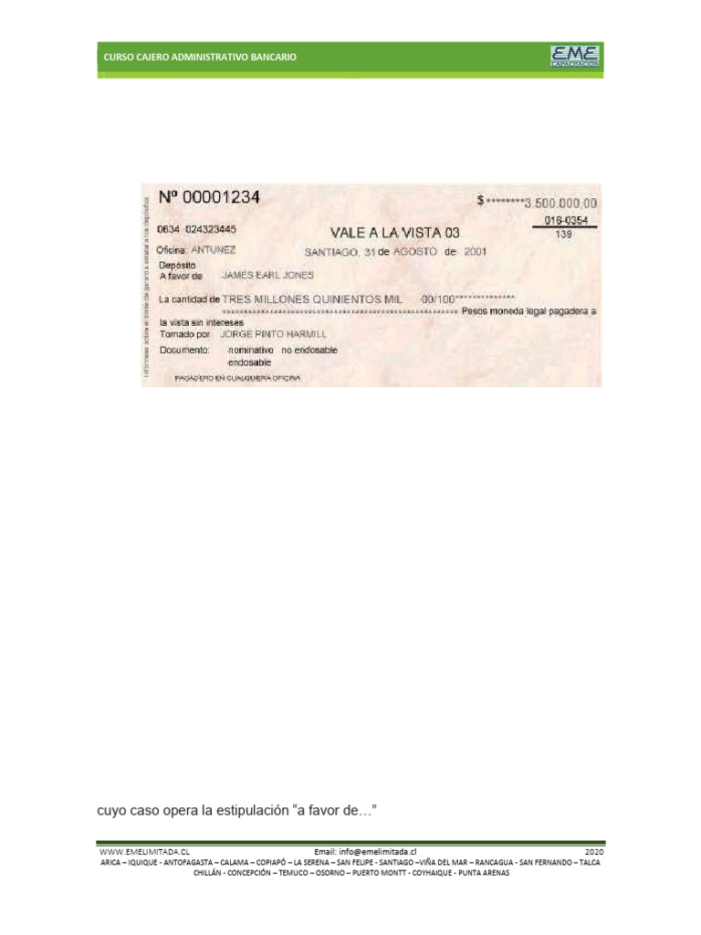 Tema 14 Vale Vista v 4.2 | PDF | Bancos | Cheque