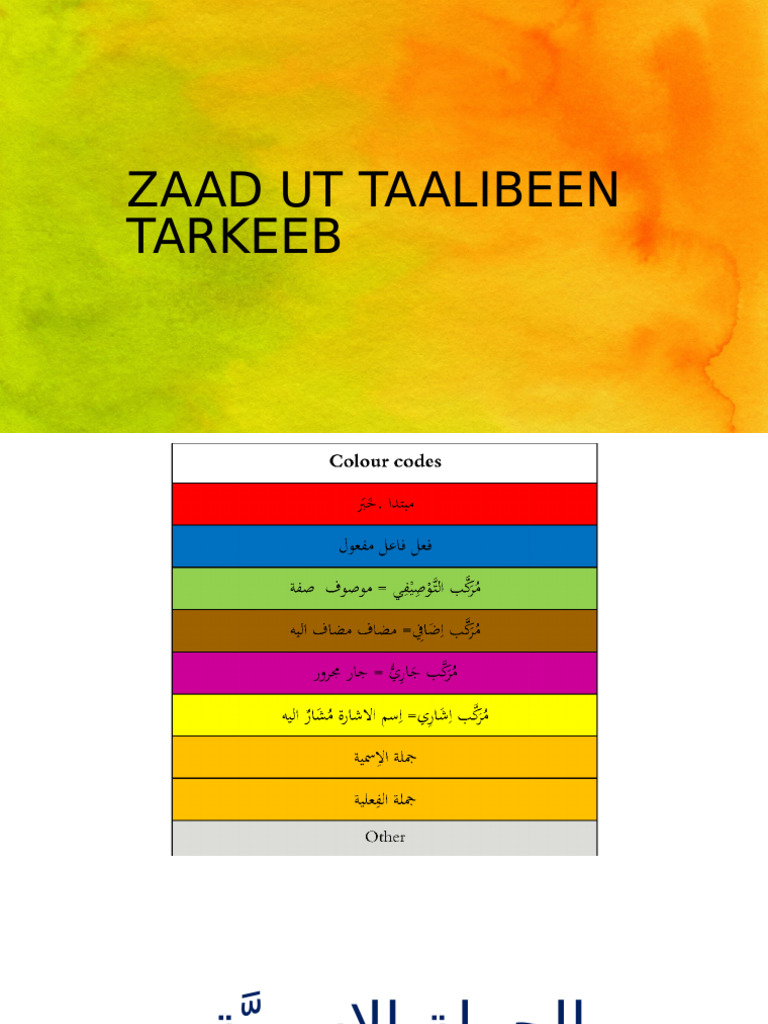 Zaad Tarkeeb Jumla Ismiyyah | PDF