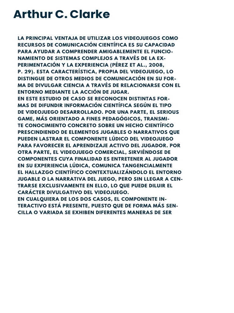 Arthur C Clare - Datos Relevantes | PDF