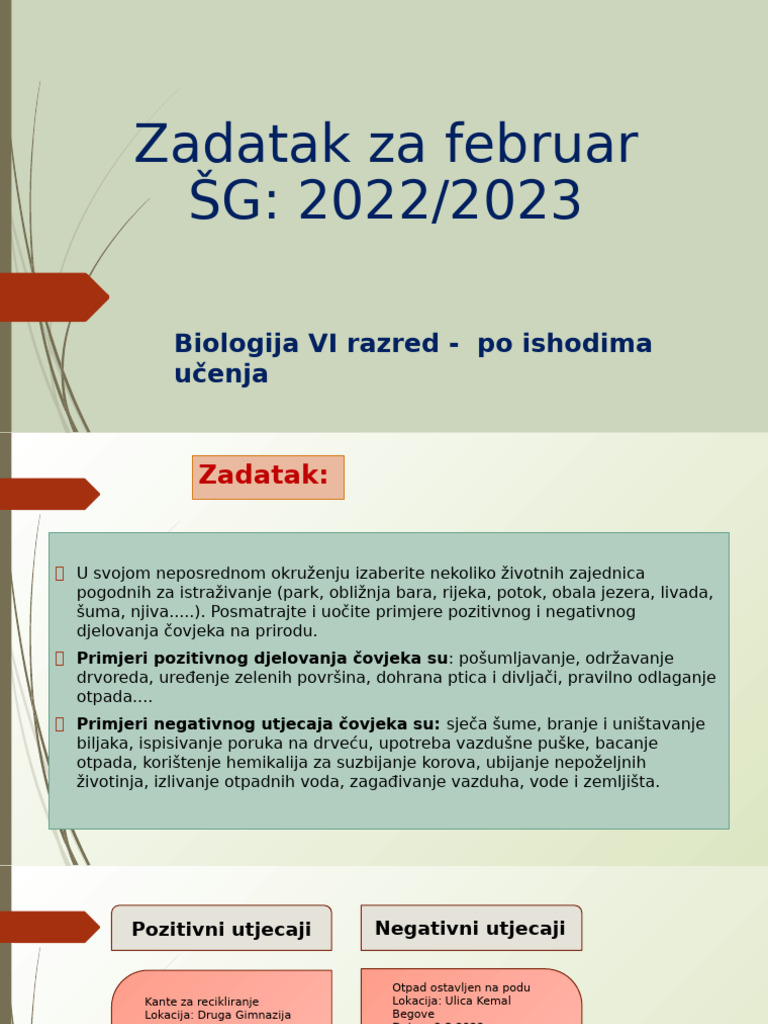 Biologija Zadatak | PDF