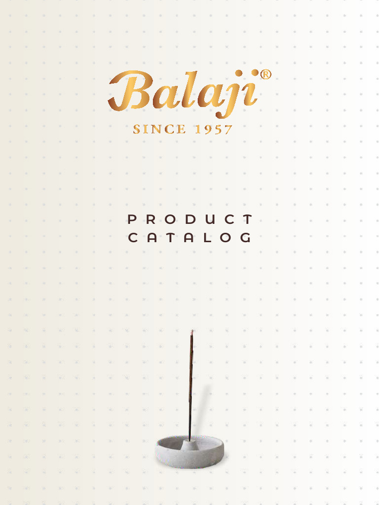 Balaji Agarbatti Product Catalog | PDF | Toiletry | Cosmetics