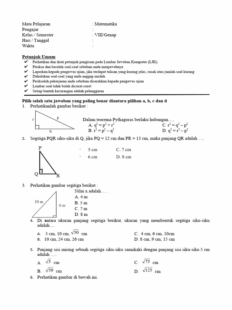 PAT - Matematika - 8 | PDF