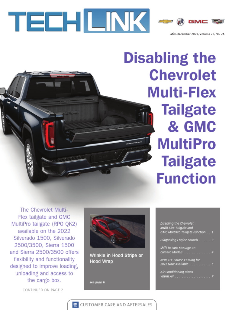 GM TechLink 24 Mid-December 2021 | PDF | Chevrolet Silverado | Rear Wheel Drive Vehicles