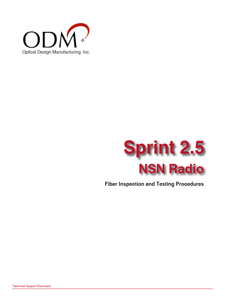 Sprint NSN 2.5 Manual Rev4 | PDF | Optical Fiber | Decibel
