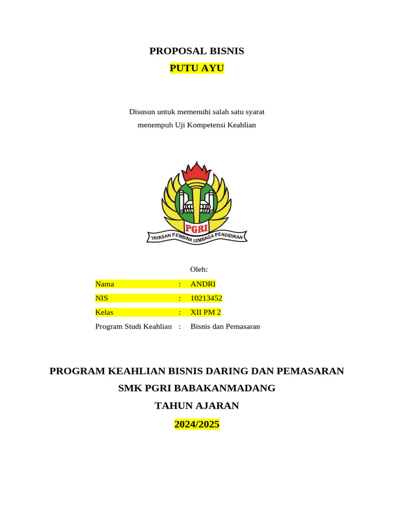 Contoh Proposal Ujikom | PDF