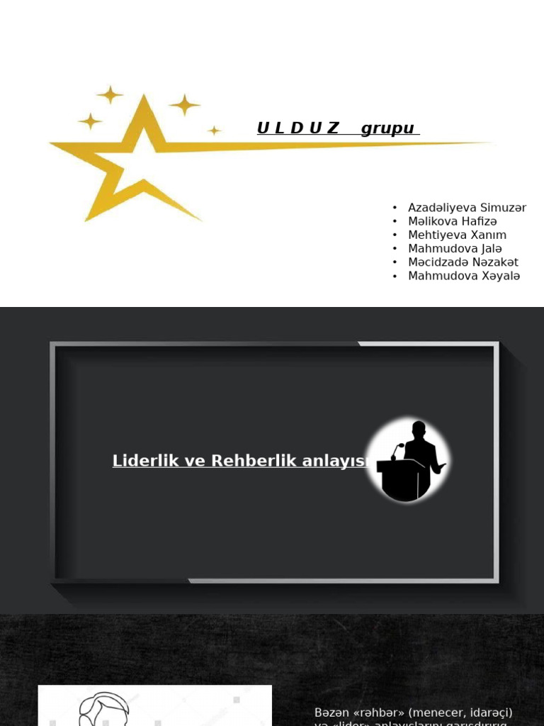 Ulduz Qrupu?(Liderlik Və Rəhbərlik) | PDF