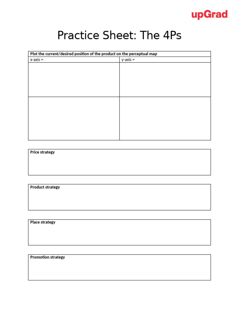 Practice Sheet 4Ps | PDF