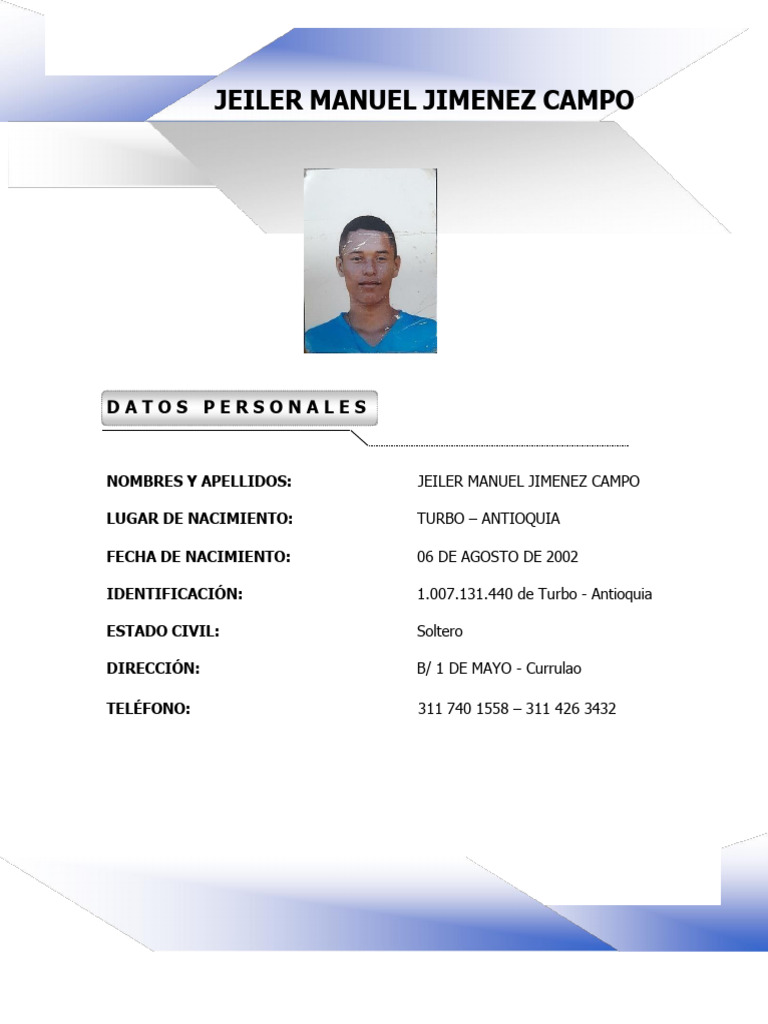 Jeiler Manuel Jimenez Campo | PDF