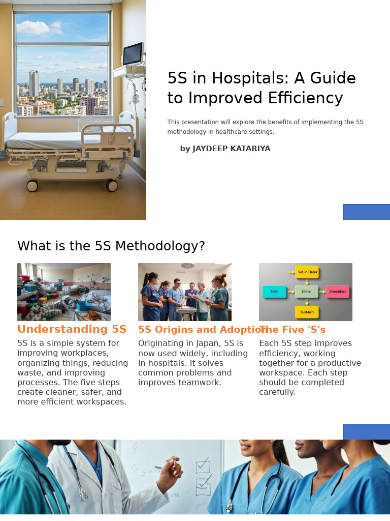 5S-in-Hospitals by Jaydeep Katariya | PDF | Medicine | Health Care