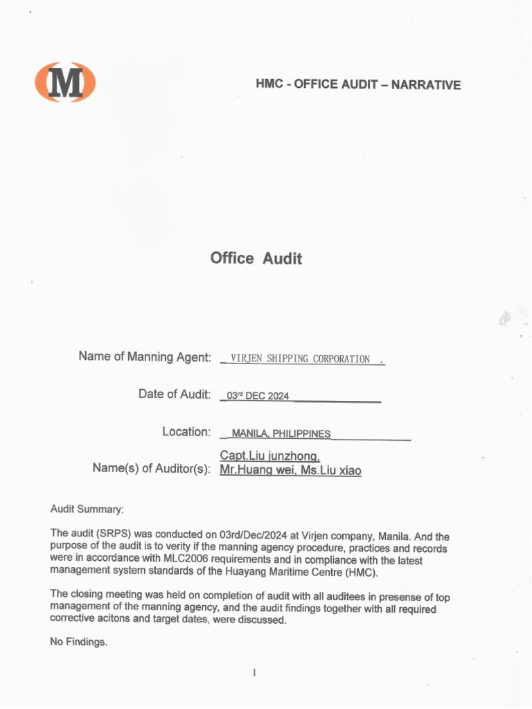 1 - SRPS Audit Report - 2024 VSC | PDF