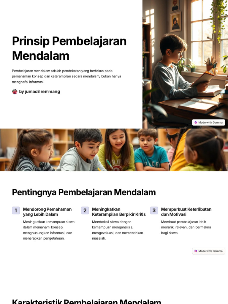 Prinsip Pembelajaran Mendalam | PDF