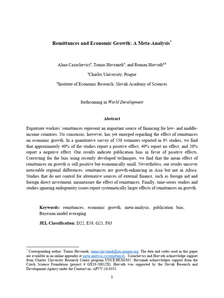 Remittances | PDF | Errors And Residuals | Weighted Arithmetic Mean