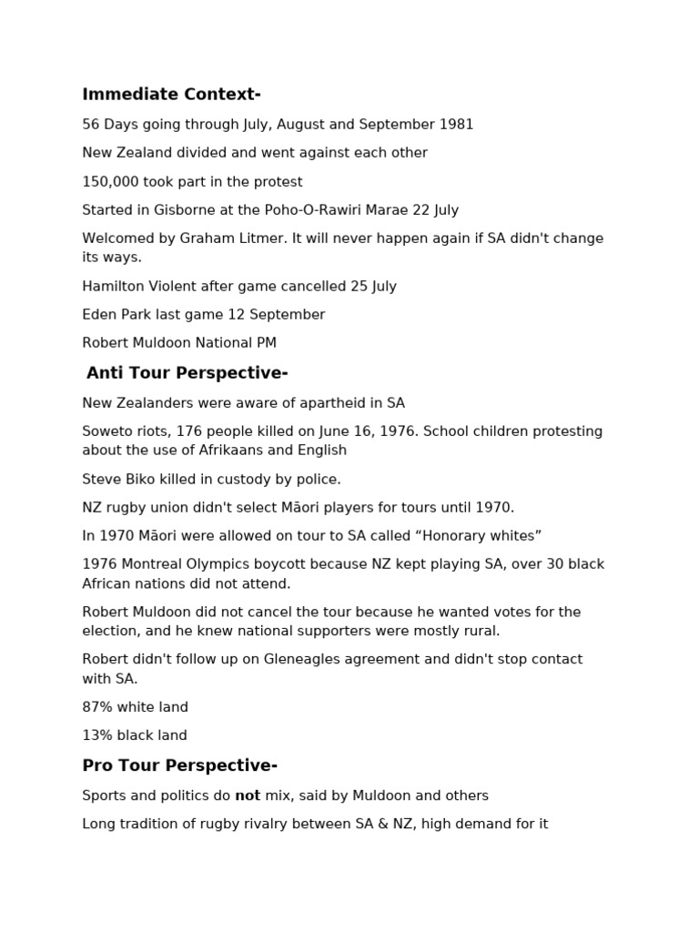 New Zealand S 1981 Anti Apartheid Rugby Protests Pdf