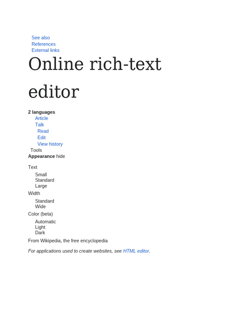 Text Editor | PDF | World Wide Web | Internet & Web