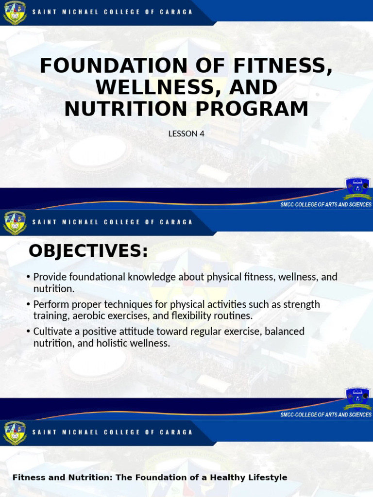 Foundation of Fitness, Wellness, and Nutrition Program: Lesson 4 | PDF ...