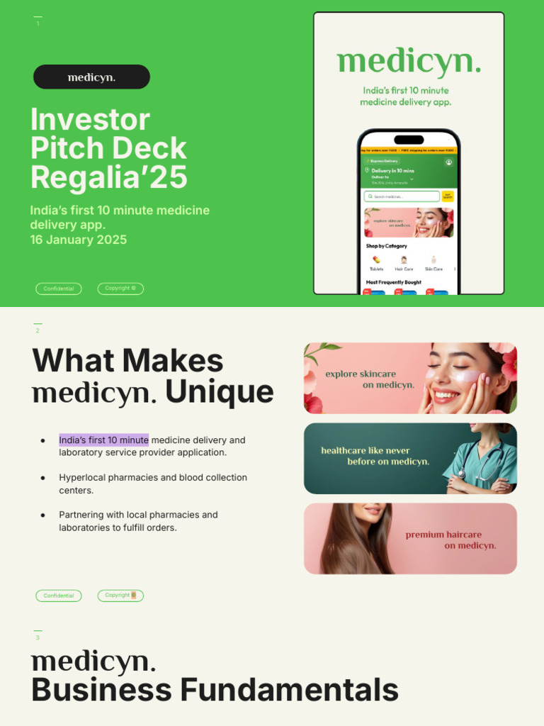 Medicyn Pitch Deck Regalia - With Comments | PDF | Economies