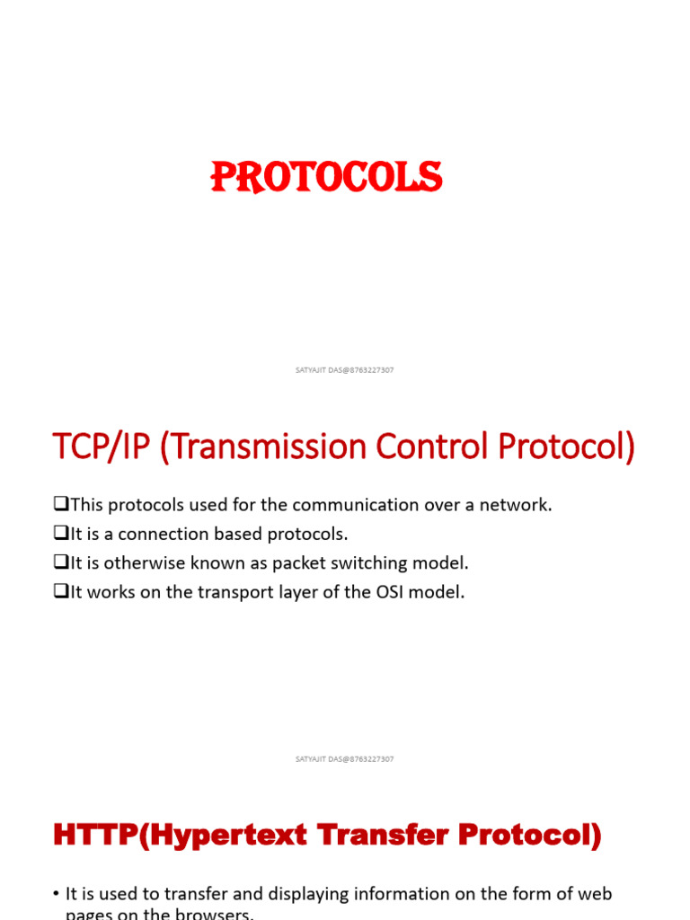 Protocols | PDF | Computer Network | Internet Protocol Suite