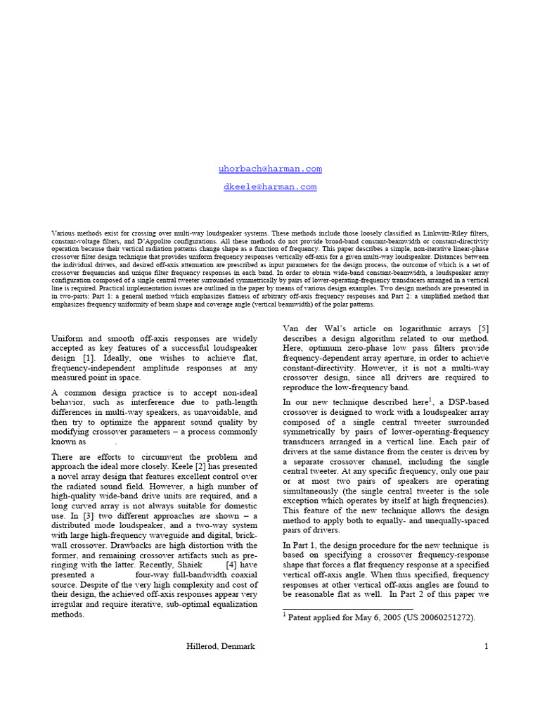 Keele (2007-09 AES Preprint) - Linear Phase Digital Crossover Flters ...