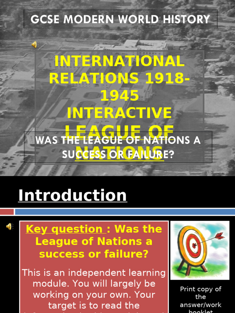 League of Nations: Successes and Failures | PDF | League Of Nations ...