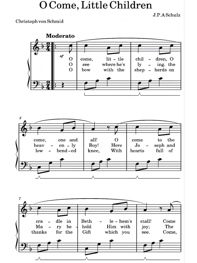 O Come, Little Children (Hymn) | PDF