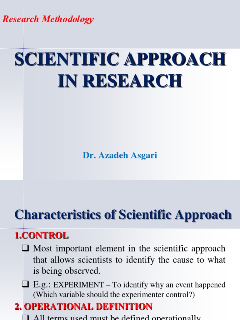 Characteristics of Scientific Research Method | PDF | Career & Growth ...