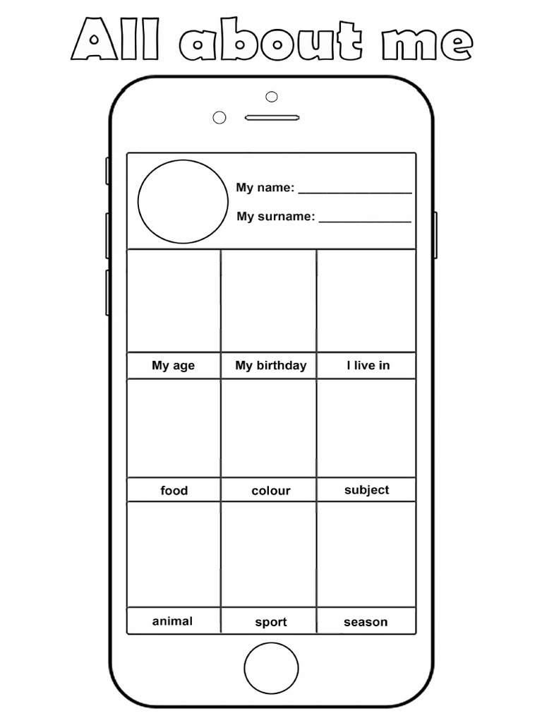 All About Me - Instagram Worksheet-1 | PDF