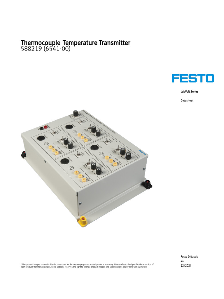 Datasheet 588219 (80-6541) en | PDF | Thermocouple | Temperature