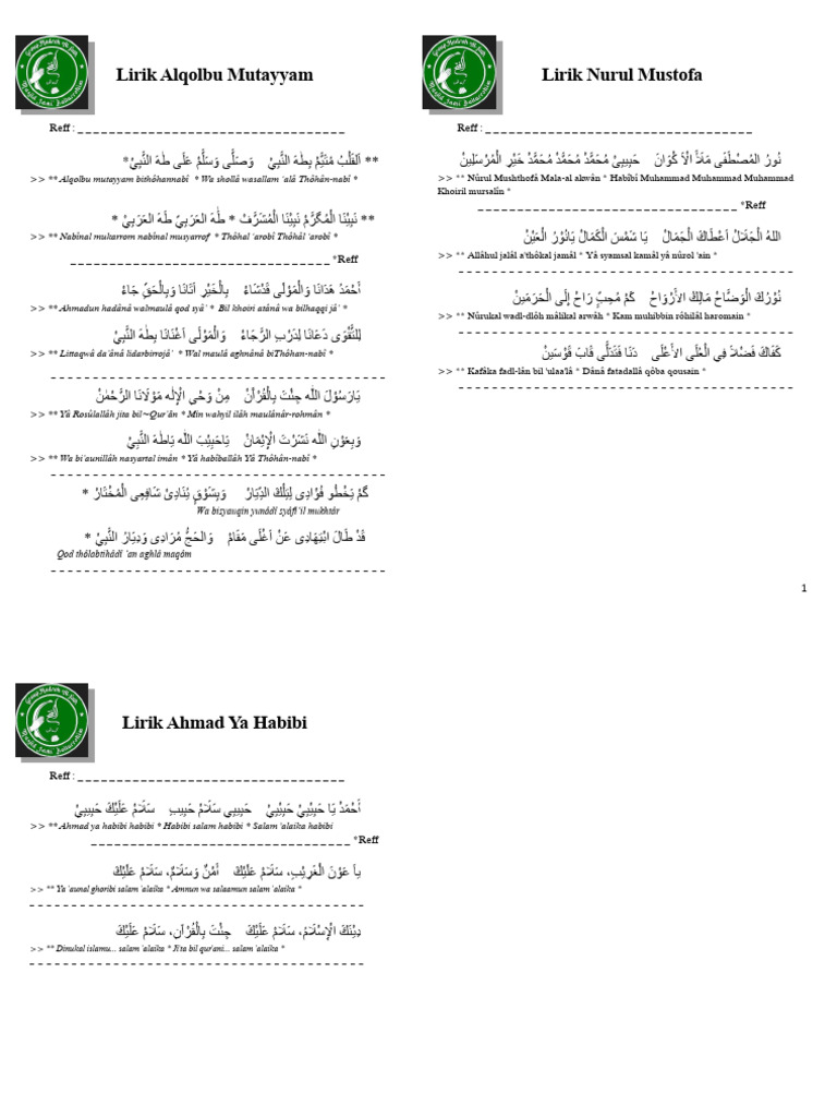 Lirik Dan Syair Hadroh AL Fath | PDF