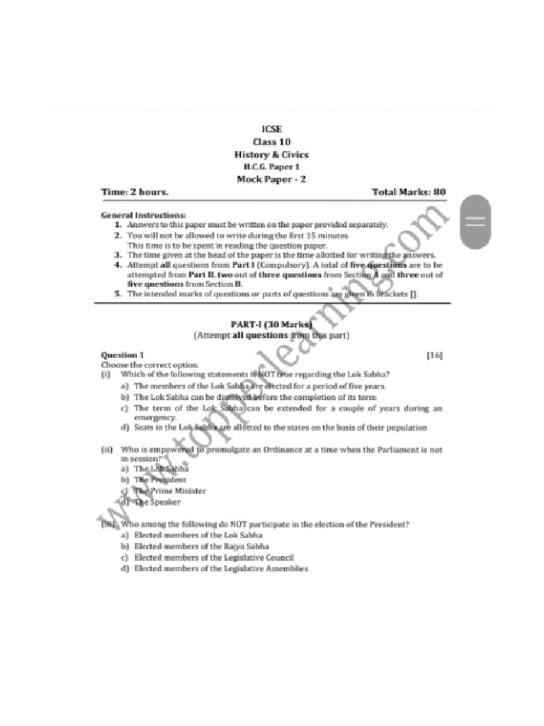 History Mock 1 | PDF