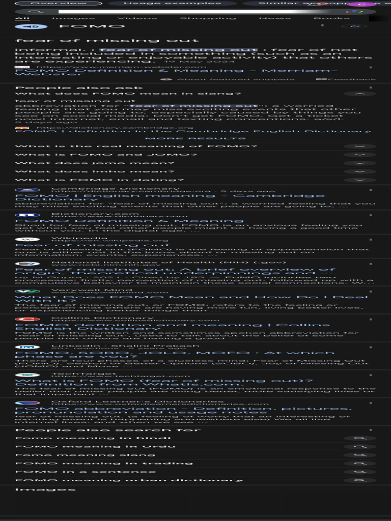 Understanding FOMO: A Quick Guide | PDF | Feeling | Behavioural Sciences