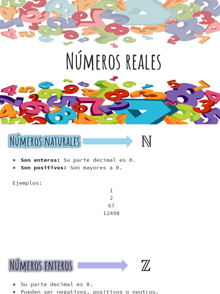 1. Números reales PPT S3 | PDF | Número racional | Número Real
