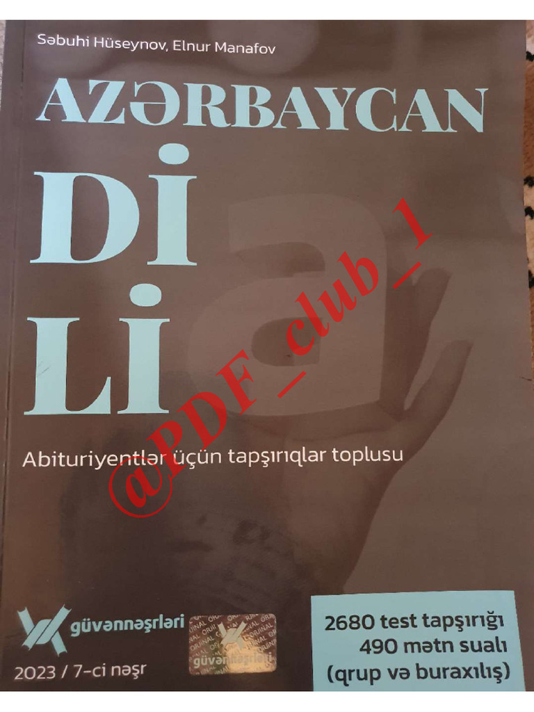 Guven 2023 Azerbaycan Dili Test Tapsiriqlari 1 | PDF