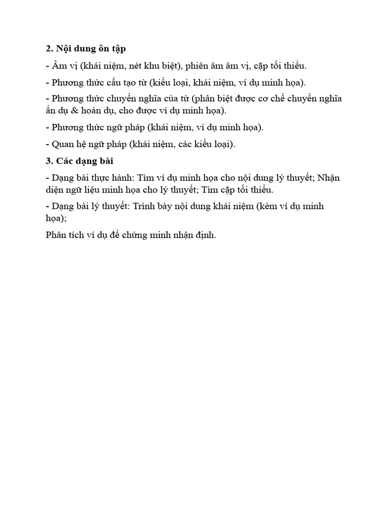 De Cuong Thi Cuoi Hoc Phan Mon Dan Luan Ngon Ngu Dai Hoc Ha Noi 84654 | PDF