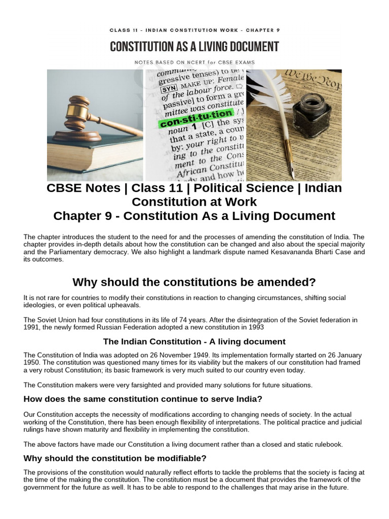 Constitution As Living Document | PDF | Constitution | Constitutional ...