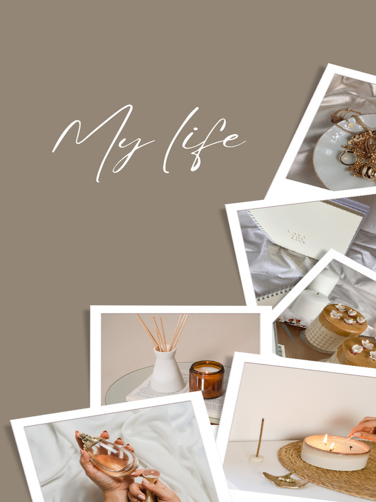 Beige And White Aesthetic Photo Collage Phone Wallpaper.pdf | PDF