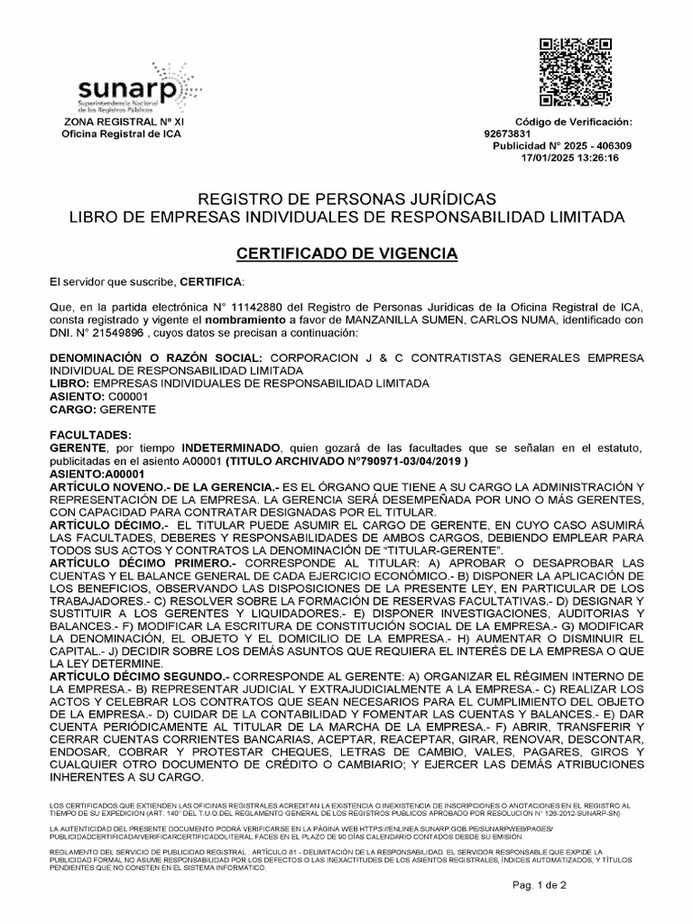 Vigencia de Poder | PDF