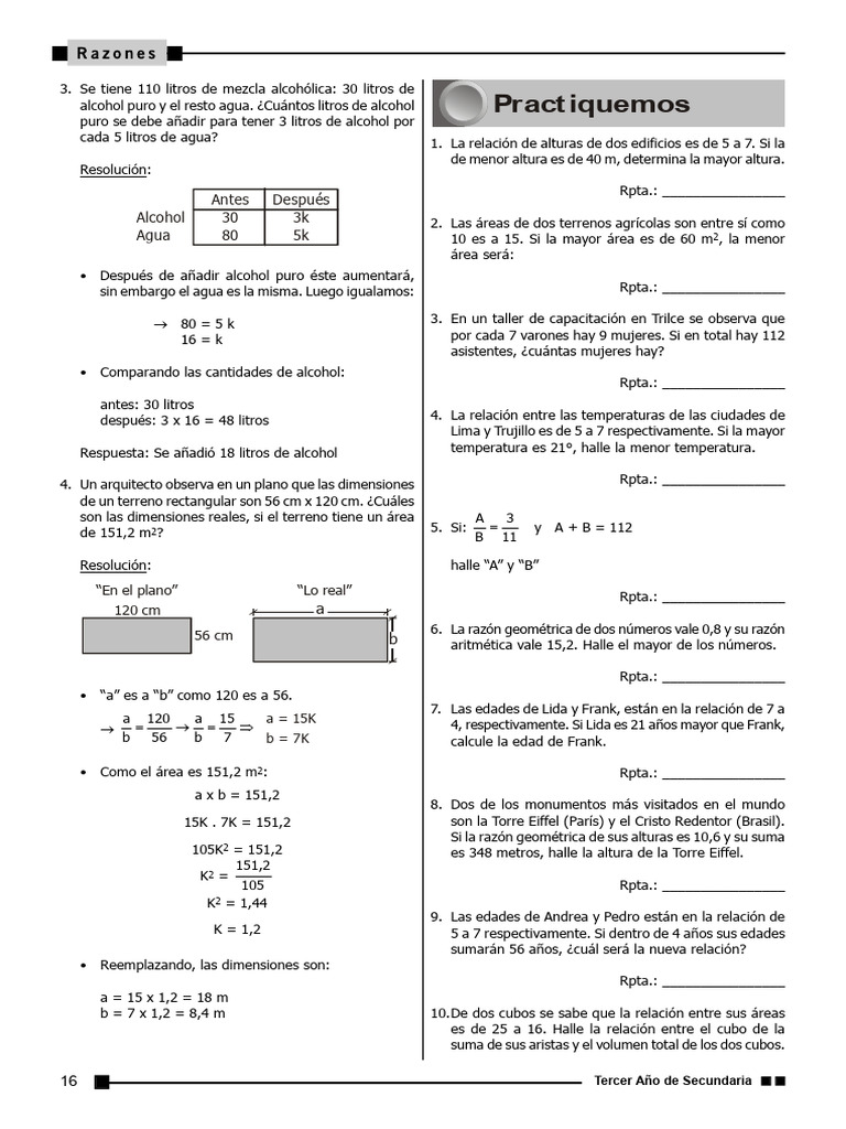 Razones y Propociones | PDF | Proporción | Matemáticas
