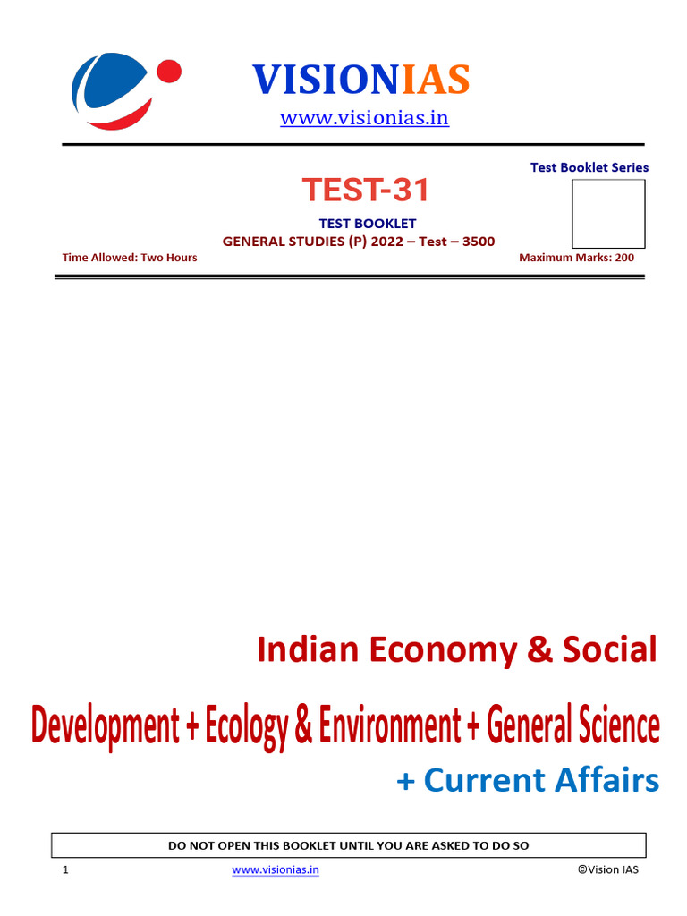 TEST-31: Vision | PDF