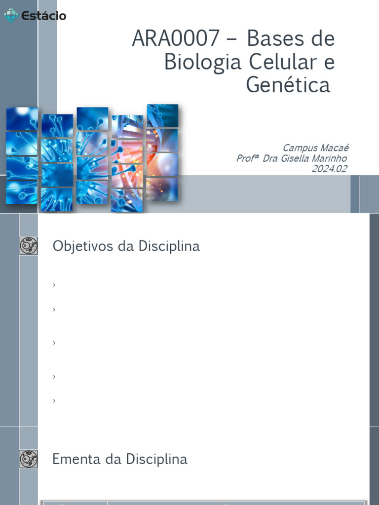 Aula 1 ARA0007 Introdu o A Biologia Celular e Gen Tica-2 | PDF | Membrana celular | Lipídio
