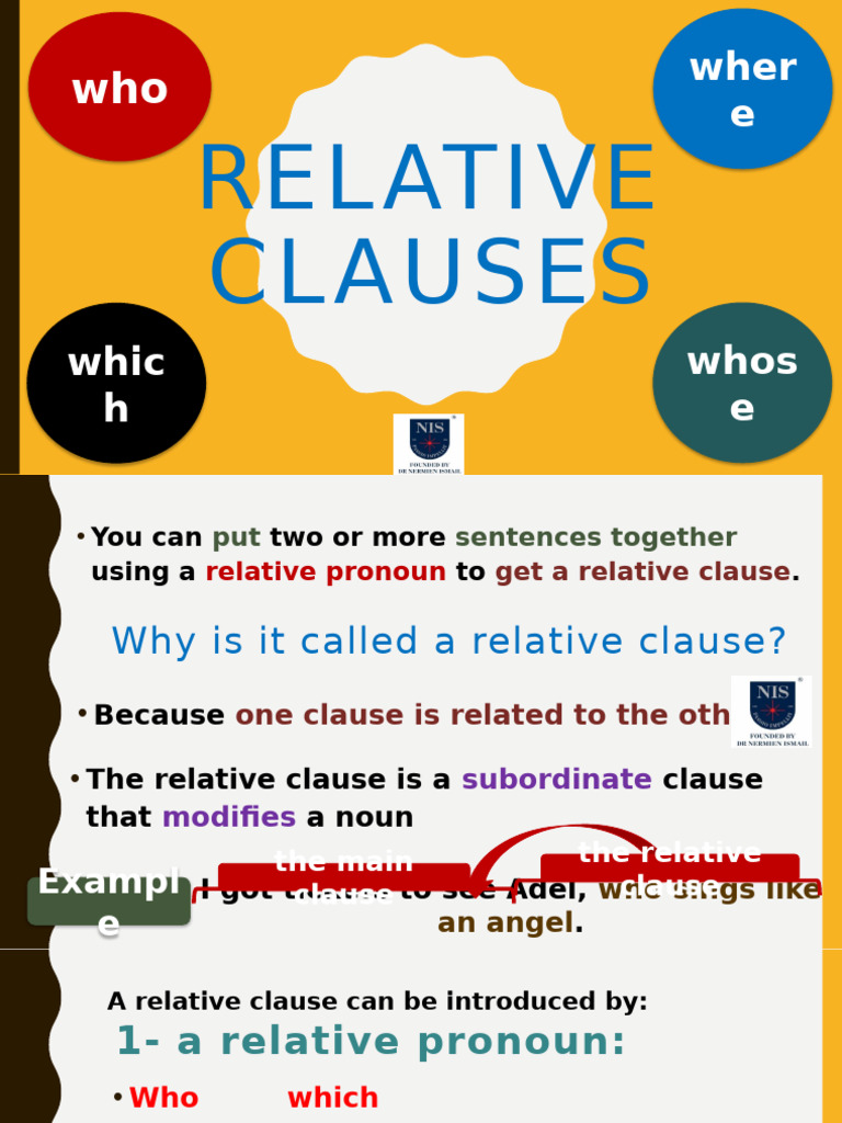 Relative Clauses.ppt | PDF | Pronoun | Syntax