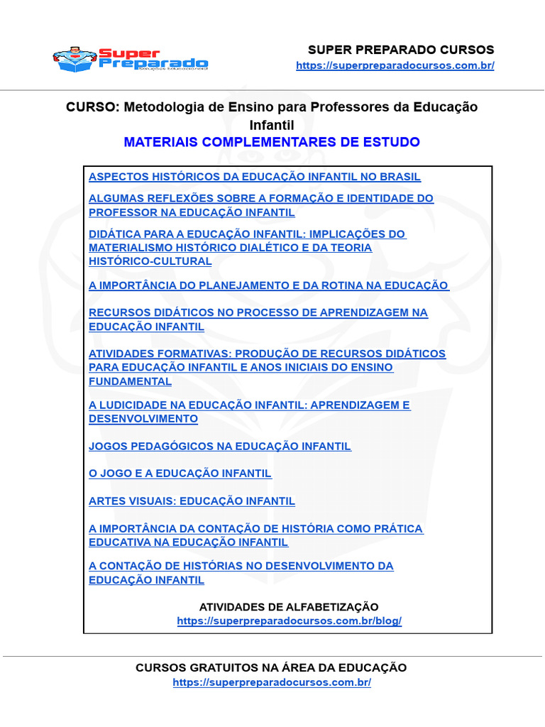 05. MATERIAIS COMPLEMENTARES de ESTUDO Metodologia de Ensino Para Professores Da Educacao ...