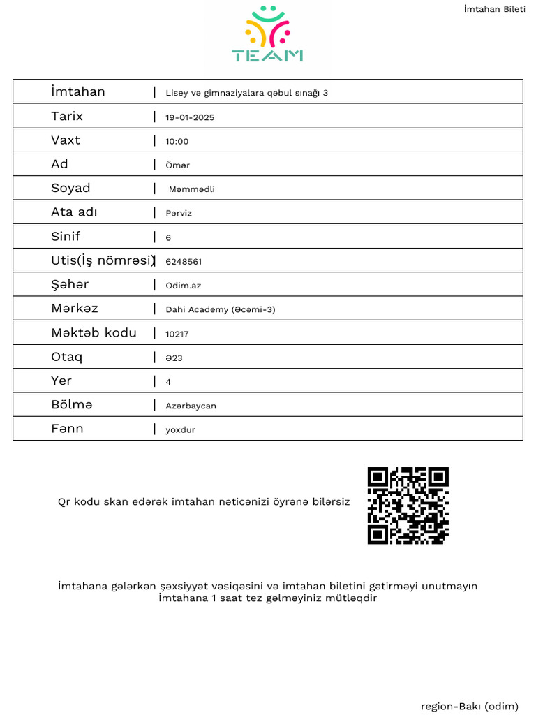 Ömər -bilet (1) | PDF