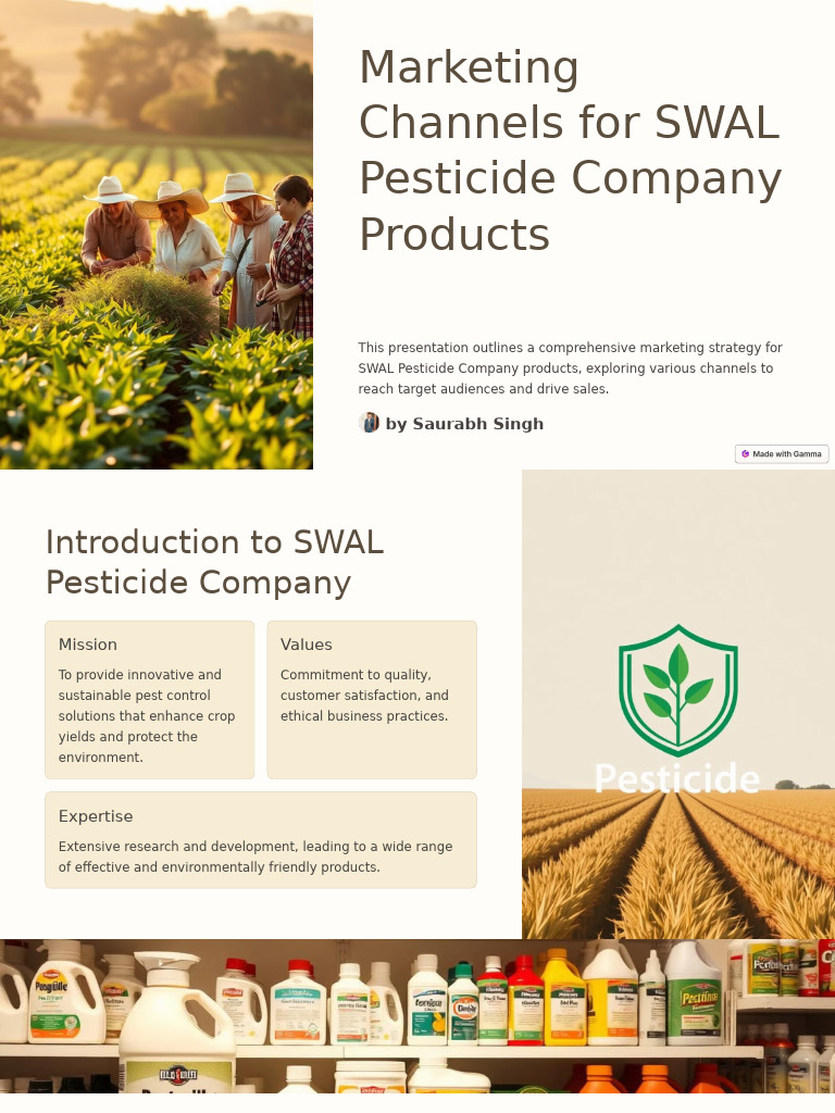 Marketing Channels for SWAL Pesticide Company Products | PDF ...