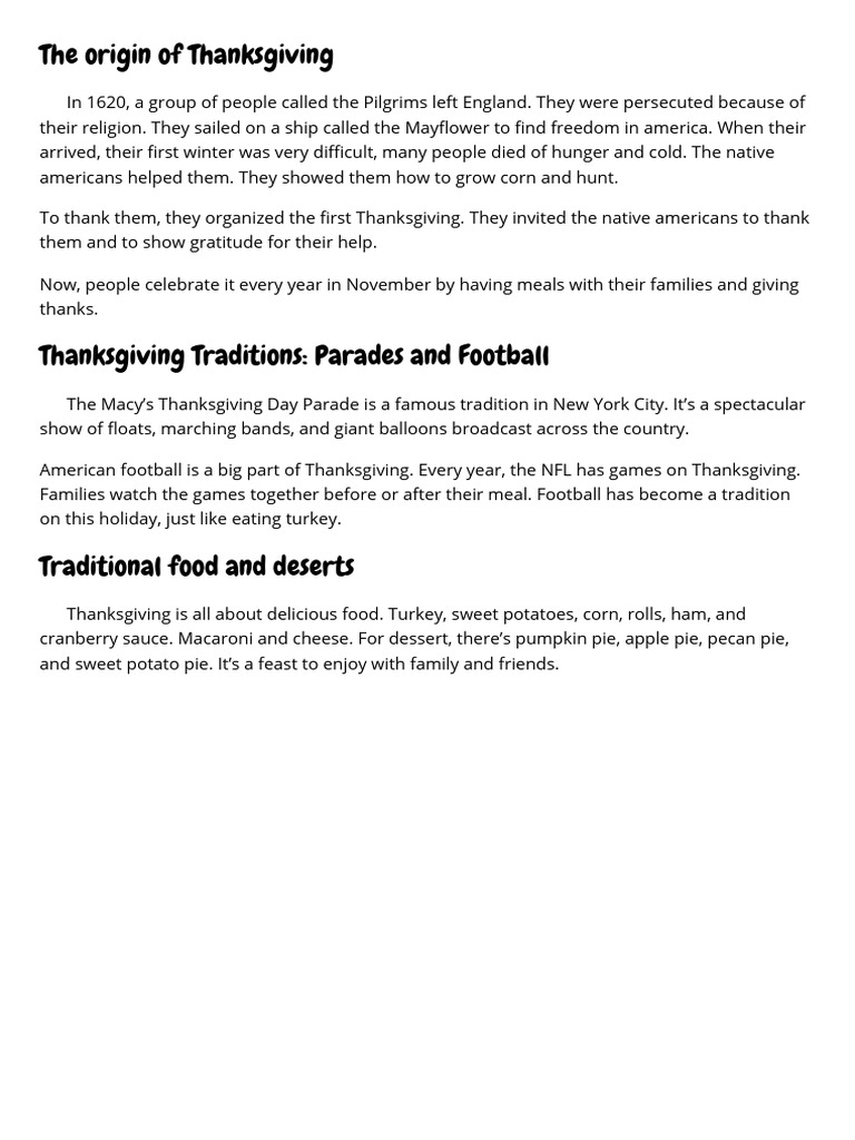 thanksgiving | PDF