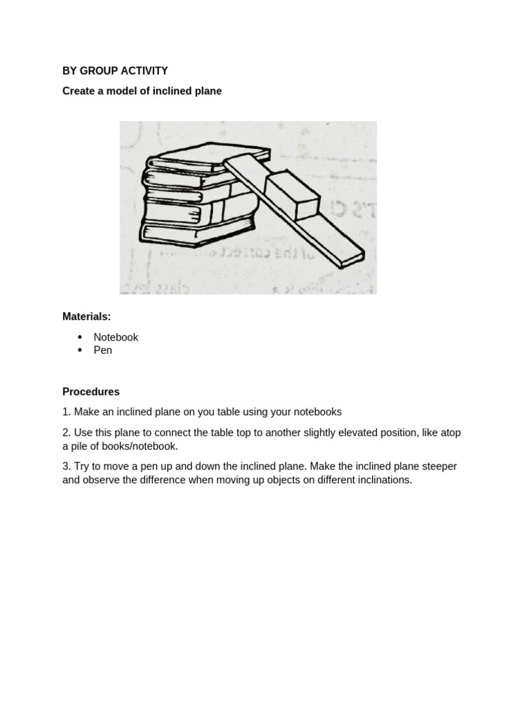 Classroom Inclined Plane Experiment | PDF