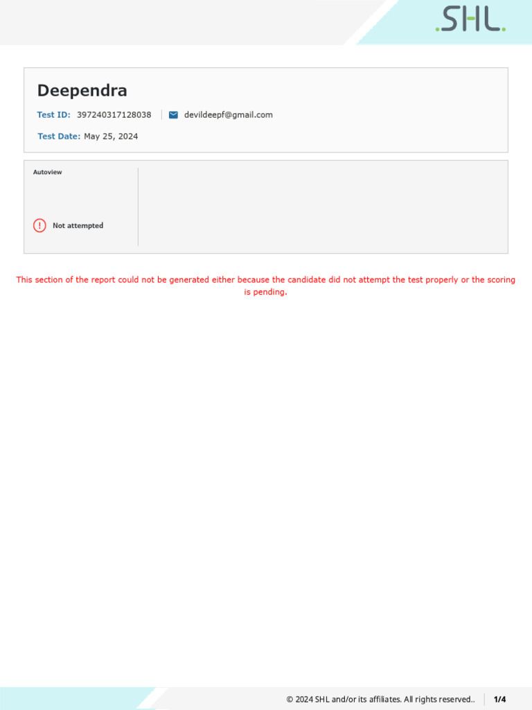 Deependra AssessmentCenterReport 163 | PDF | Learning | Cognition