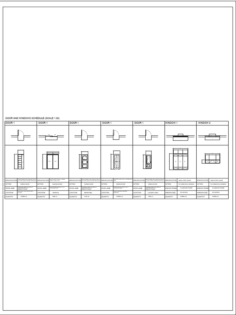 Doors and Windows & Sections | PDF | Door | Window